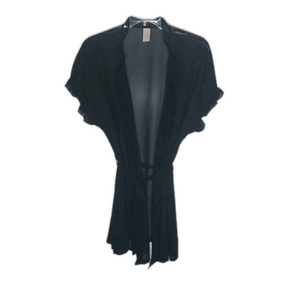 Unbranded | Intimates & Sleepwear | Womens Sheer Robe Sz X2x Black ...